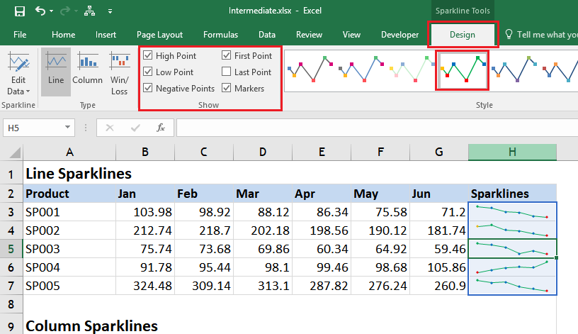 How To Use Sparklines In Excel MicrosoftExcel